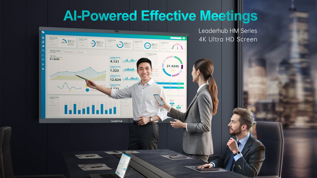 Leaderhub L65HM L75HM L86HM Hybrid Conference Displays Interactive Flat ...